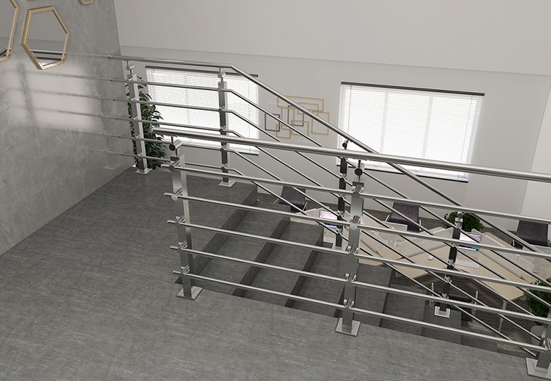 Stainless Steel Square Pipe Railing Design | Crystal steels
